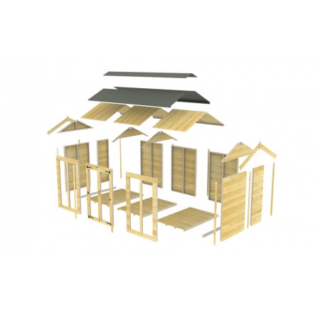 8ft x 12ft Apex Summer House (Full Height Window)